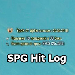 SPG Hit Log [Arty Log Mod] for World of Tanks 2.0.1.1
