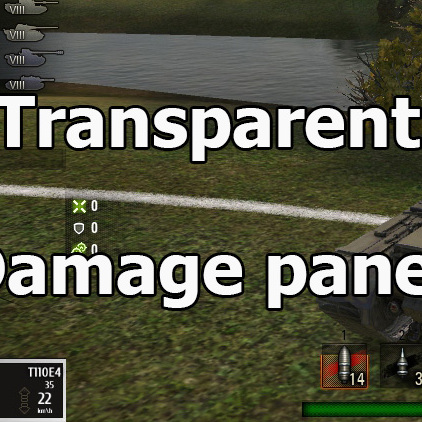 Transparent damage panel for World of Tanks 2.0.1.1